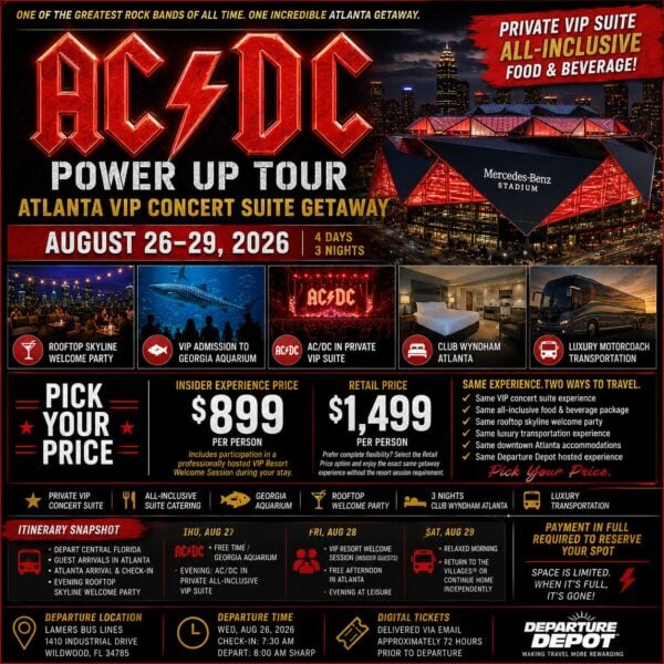 ⚡ AC/DC – POWER UP TOUR Atlanta VIP Concert Suite Getaway August 26–29 ...